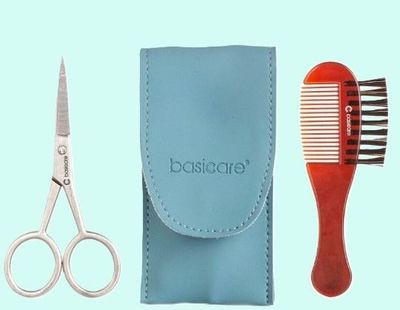 Oh My Wellness | Basicare Men's Grooming Moustache Trimming Kit, Personal Care & Beauty